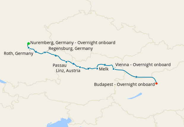 Legendary Danube river cruise from Nuremberg to Budapest, 6 May 2026 ...