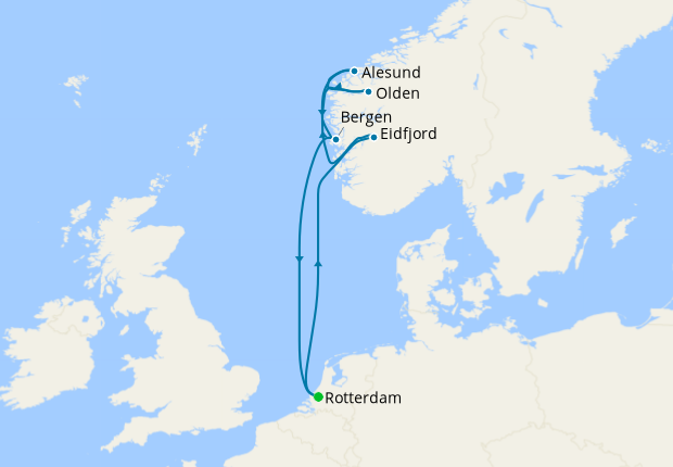 Norwegian Fjords & Nordfjord with History Channel from Rotterdam, Holland America Line, 20th ...