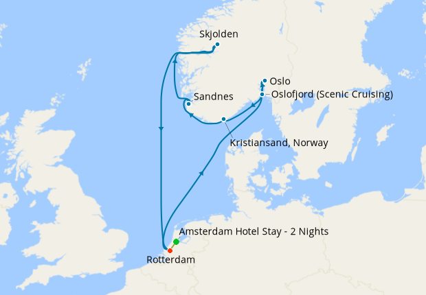 History Channel: Norwegian Fjords & Sognefjord with Amsterdam Stay, Holland America Line, 28th ...