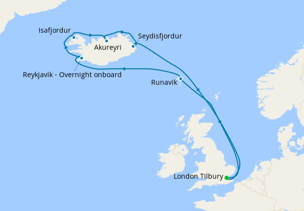 Glaciers, Geysers & Waterfalls of Iceland from Tilbury, Ambassador ...