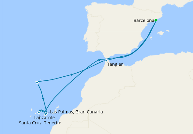 Madeira, Canaries & Morocco Fly Cruise from Barcelona, 3 March 2027 ...