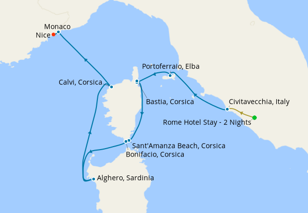 Rome to Nice with Stay, 10 September 2026 | 9 Nights | Royal Clipper ...