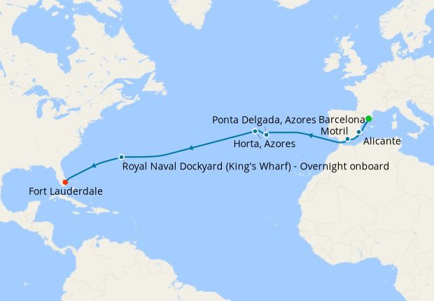 Iberian Shores to Atlantic Horizons from Barcelona to Fort Lauderdale ...