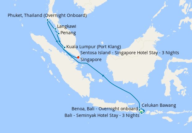 Malaysia & Thailand with Bali & Sentosa Island Stays, 27 November 2027 ...