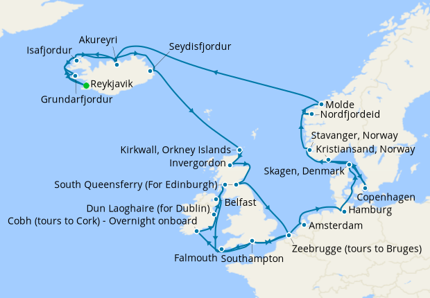 Iceland, Norway & British Isles Explorer from Reykjavik, 15 June 2027 ...