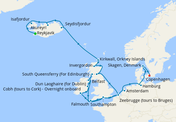 British Isles & Icelandic Fjords Explorer from Reykjavik, 15 June 2027 ...
