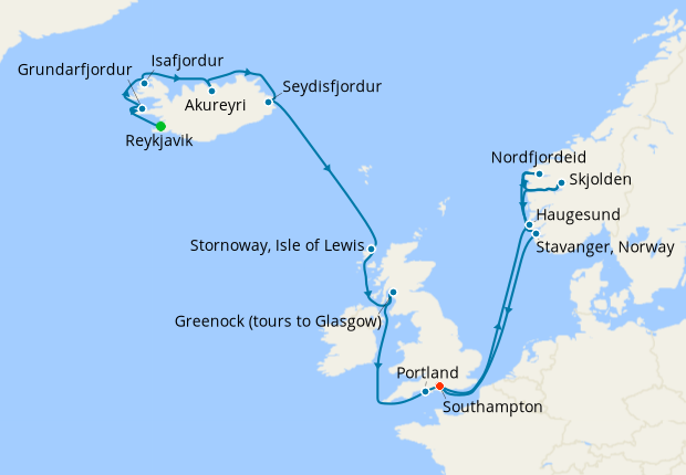 Viking Fjords Explorer from Reykjavik, 20 July 2027 | 17 Nt | Regal ...