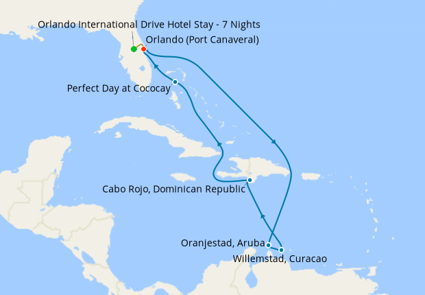 Southern Caribbean from Port Canaveral with 7nt Orlando Stay and Car ...