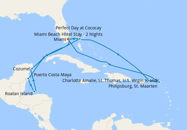 Western & Eastern Caribbean Adventure with Miami Beach Stay, 4 February ...