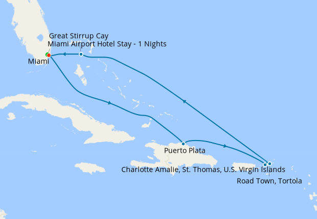 Caribbean with Great Stirrup Cay from Miami with 1nt Stay, 28 November ...