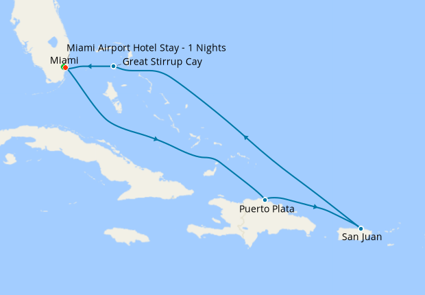 Caribbean with Great Stirrup Cay from Miami with 1nt Stay, 17 April ...