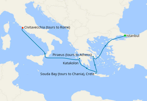 Turkey & Greek Islands with Istanbul and Rome Stays, Cunard, 28th ...