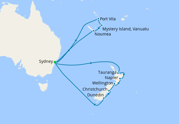 Sydney Stay, New Zealand Wonders & South Pacific Explorer, Royal ...