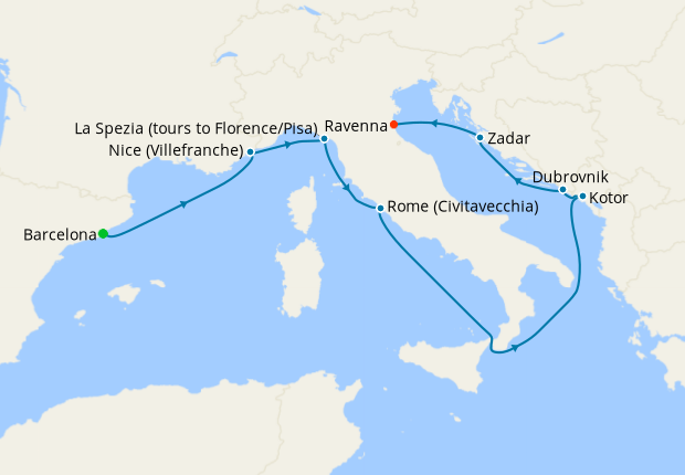 Italy, France & Croatia from Barcelona, Royal Caribbean, 7th May 2026 – Planet Cruise IE