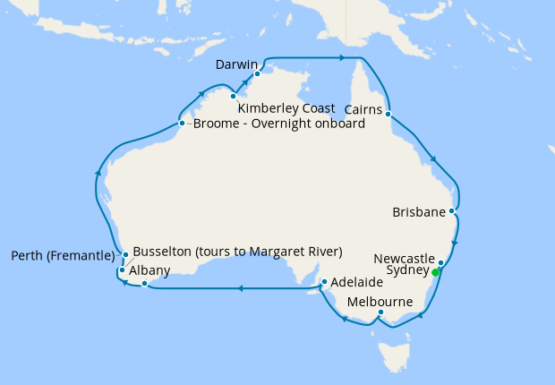 Sydney Stay, Hunter Valley & Australia Circumnavigation, Princess ...