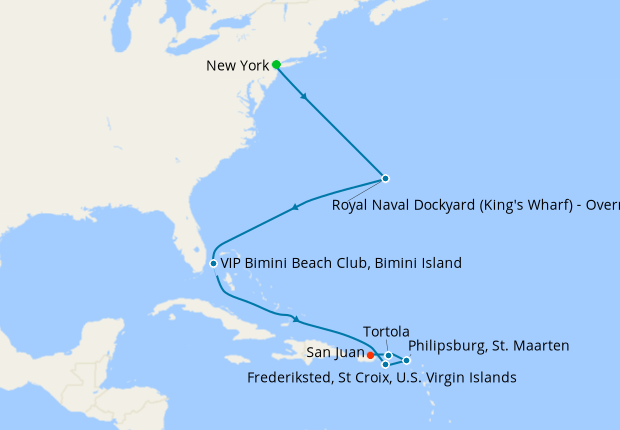 NY to San Juan: Bermuda & Caribbean with Stay, Virgin Voyages, 19th ...
