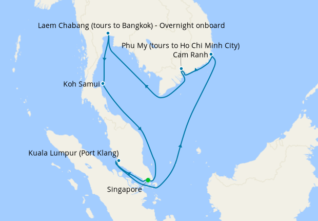 Thailand & Vietnam from Singapore with Stay, Princess Cruises, 30th ...