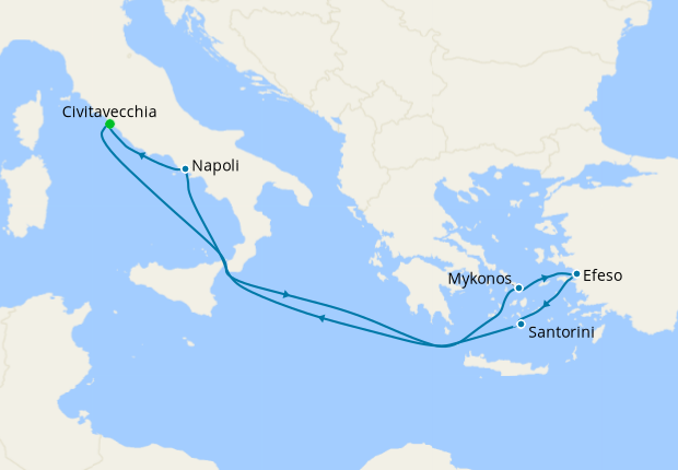 Mediterraneo da Civitavecchia, MSC Crociere, 25th, July 2025 con Planet Cruise IT
