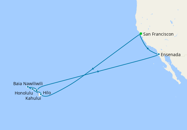 Hawaii da San Francisco , Princess Cruises, 18th, March 2026 con Planet ...